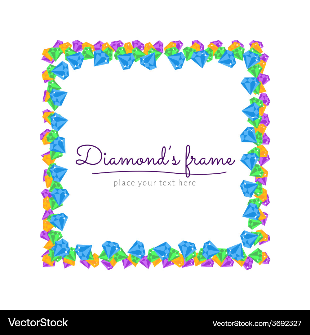 Diamond frame Royalty Free Vector Image - VectorStock