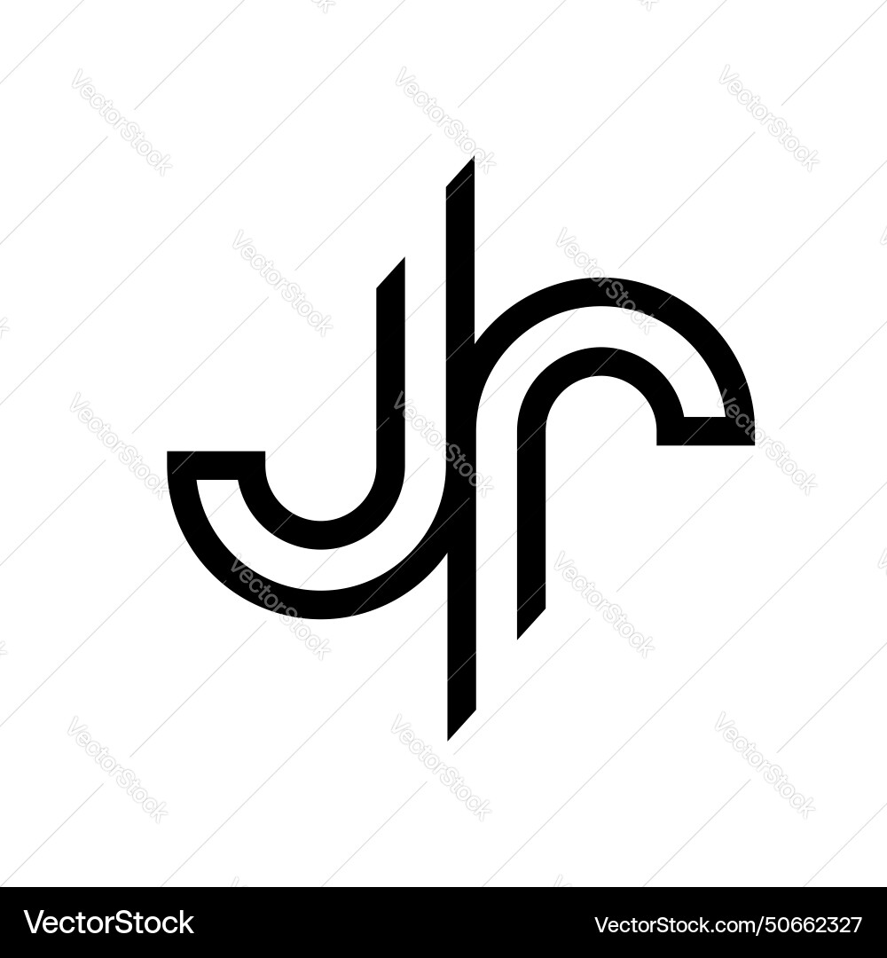 Jr letter monogram logo icon design Royalty Free Vector