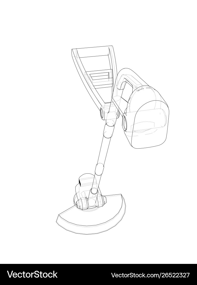 Outline trimmer grass cutter Royalty Free Vector Image