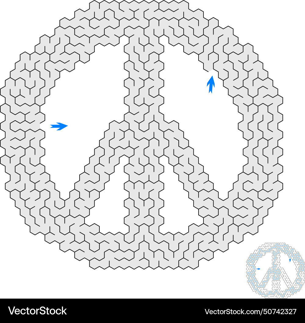 Peace Maze Symbol Royalty Free Vector Image - VectorStock