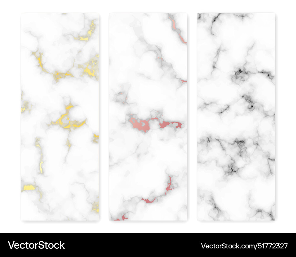 Set of marble texture backgrounds Royalty Free Vector Image