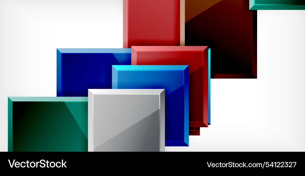 Square shape color abstract geometry Royalty Free Vector