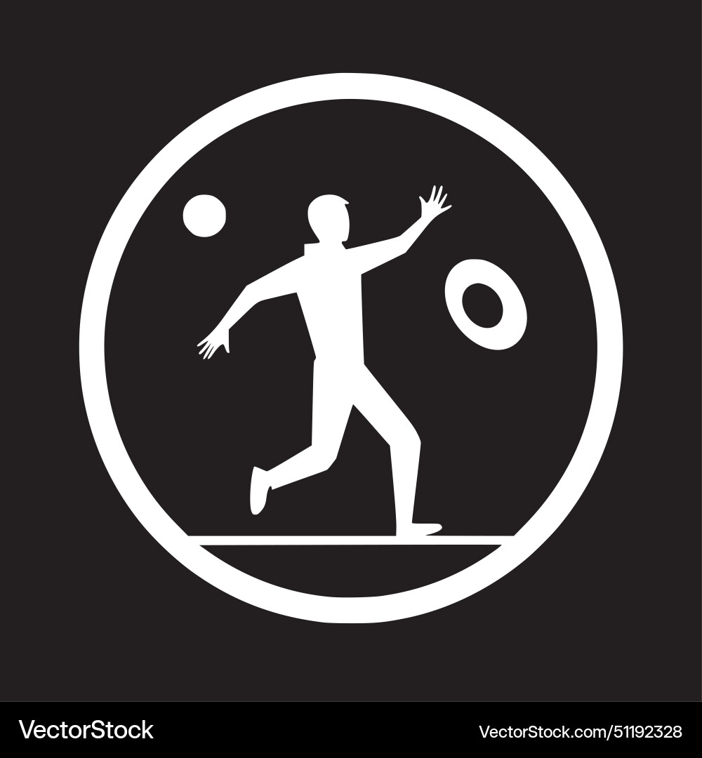 Disc - minimalist and flat logo Royalty Free Vector Image