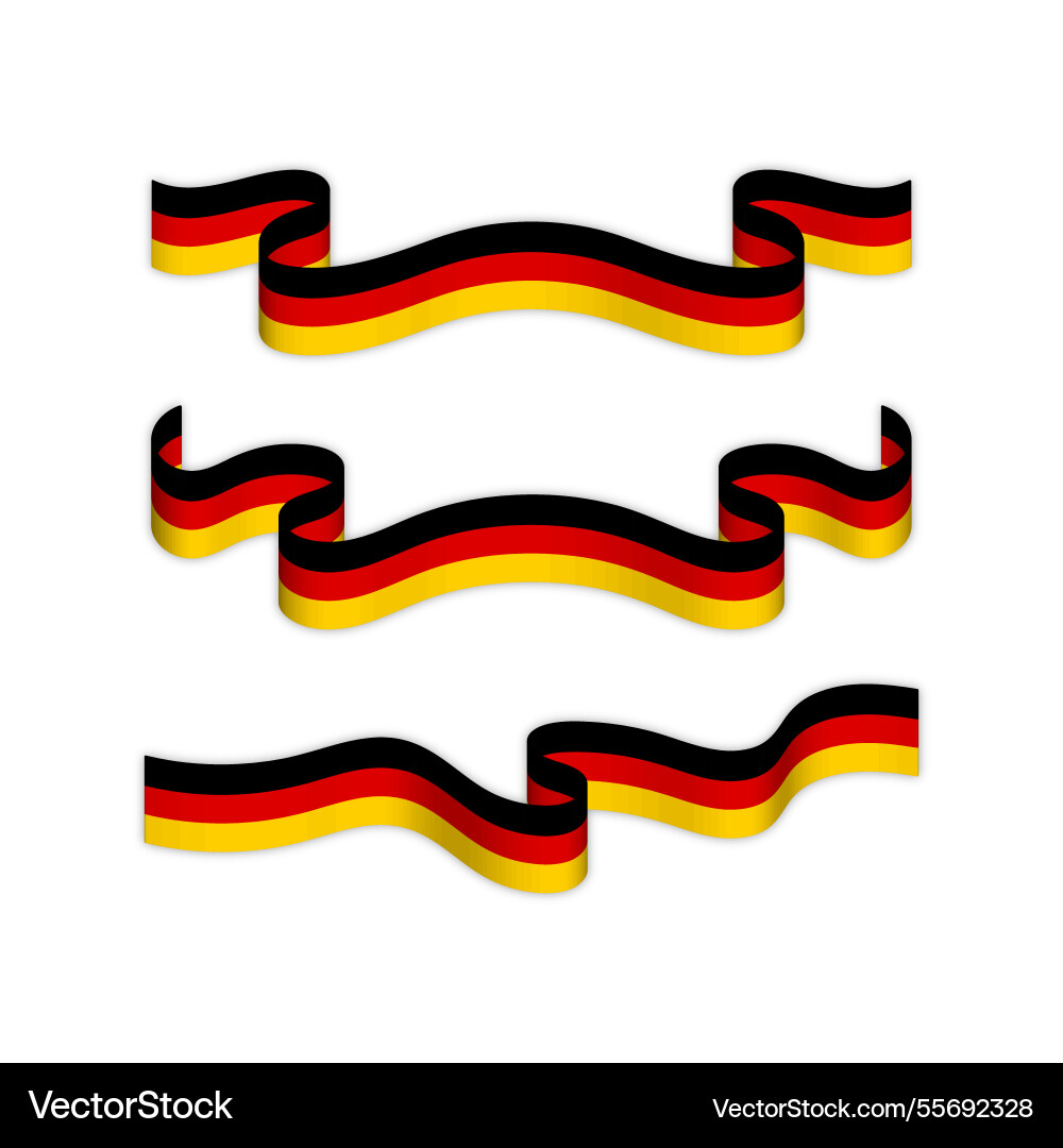 Germany ribbon flag decoration Royalty Free Vector Image