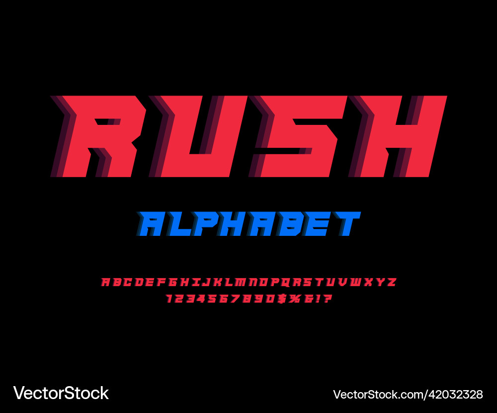 Speed font Royalty Free Vector Image - VectorStock