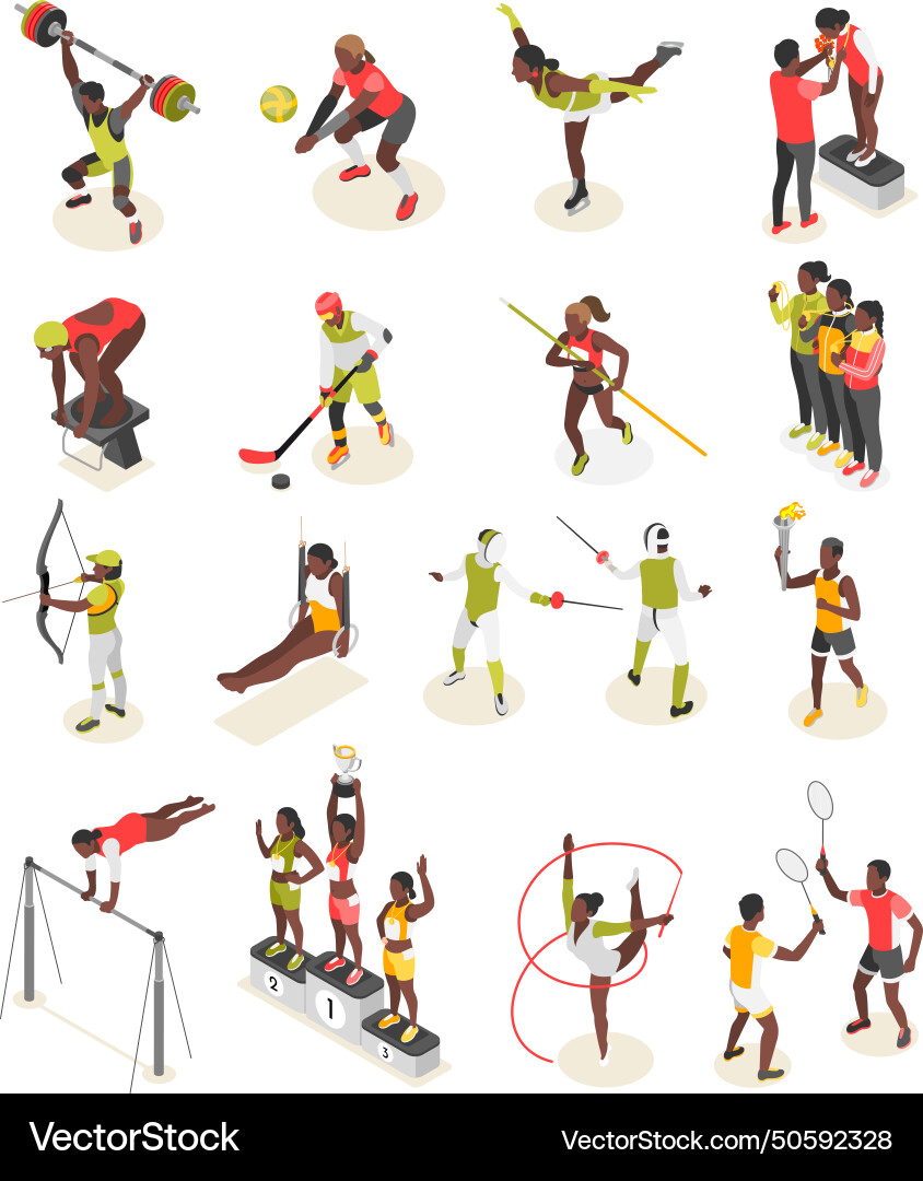 Sport day icons collection Royalty Free Vector Image