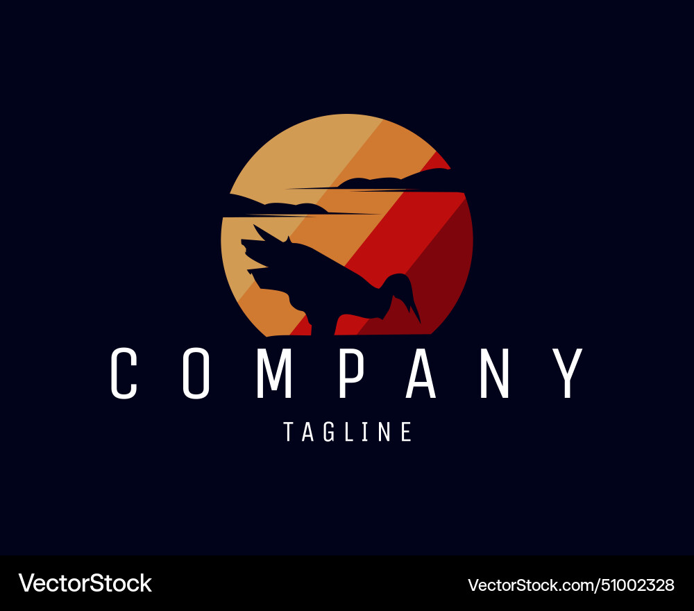 Stork logo isolated with view of catching Vector Image