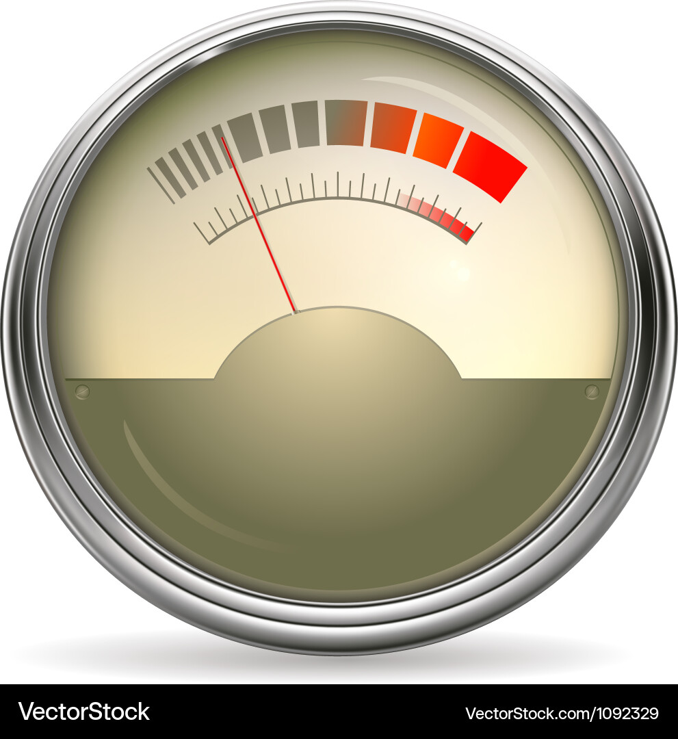 Audio gauge Royalty Free Vector Image - VectorStock
