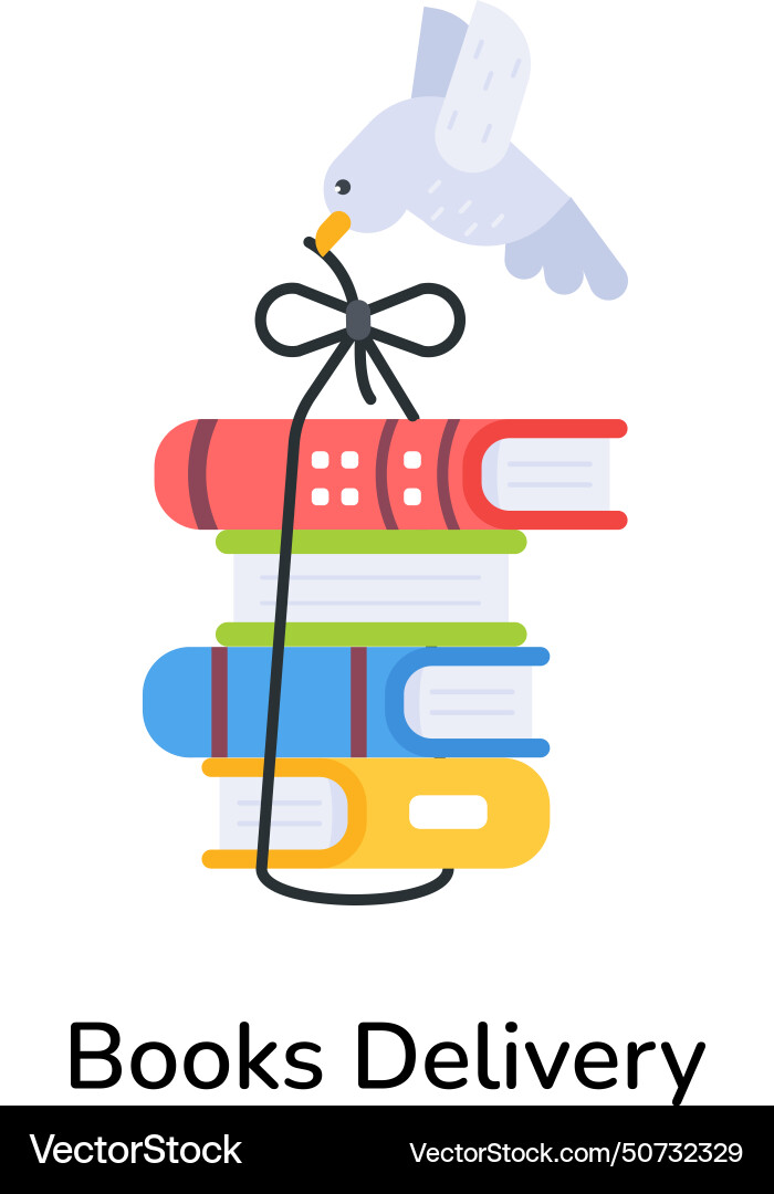Books delivery Royalty Free Vector Image - VectorStock