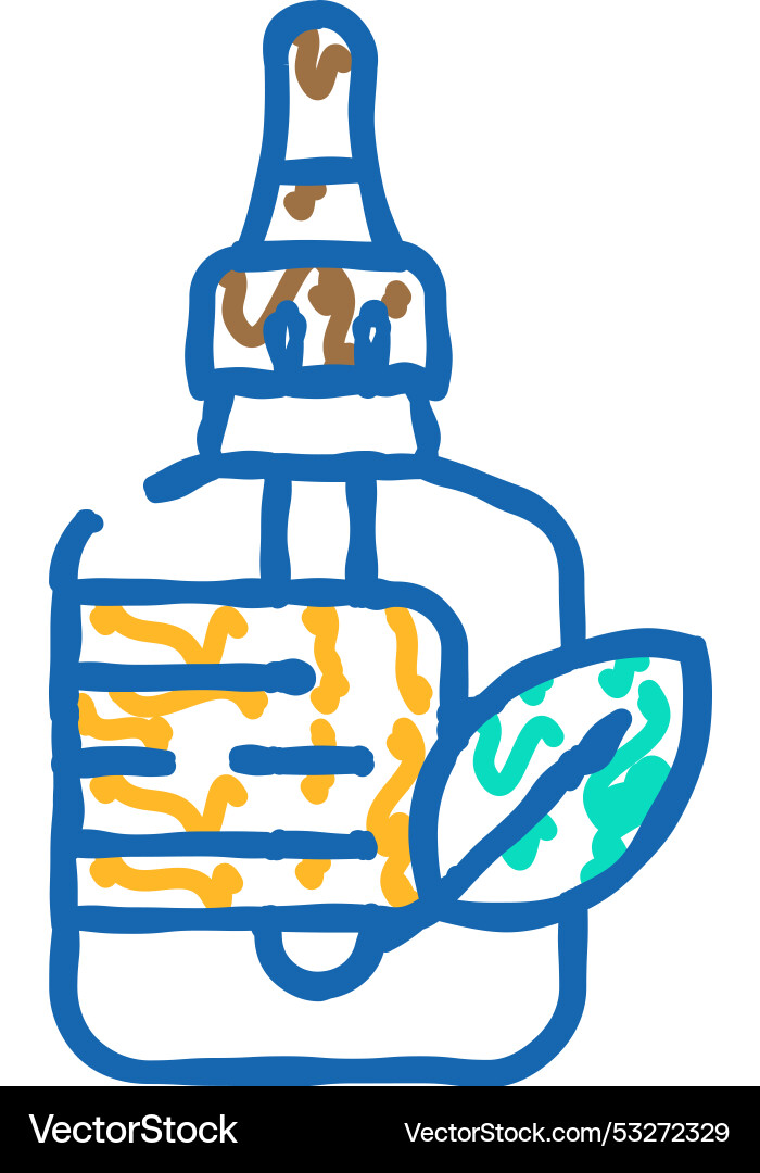 Castor oil icon doodle Royalty Free Vector Image