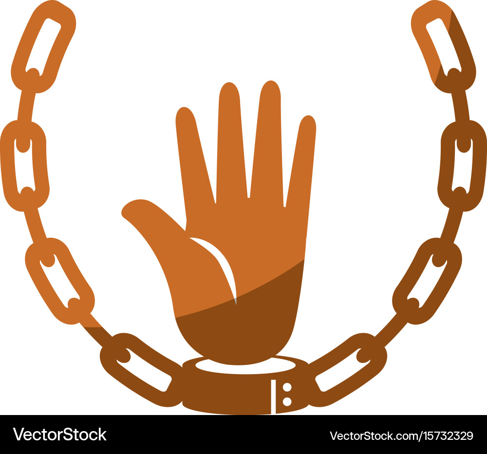 Chain of slavery Royalty Free Vector Image - VectorStock