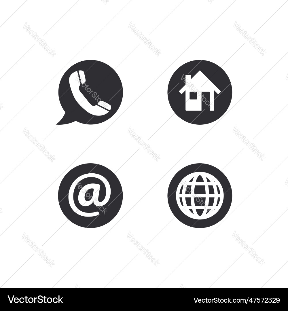Kontaktieren Sie uns Icons Telefon Web-Adresse E-Mail