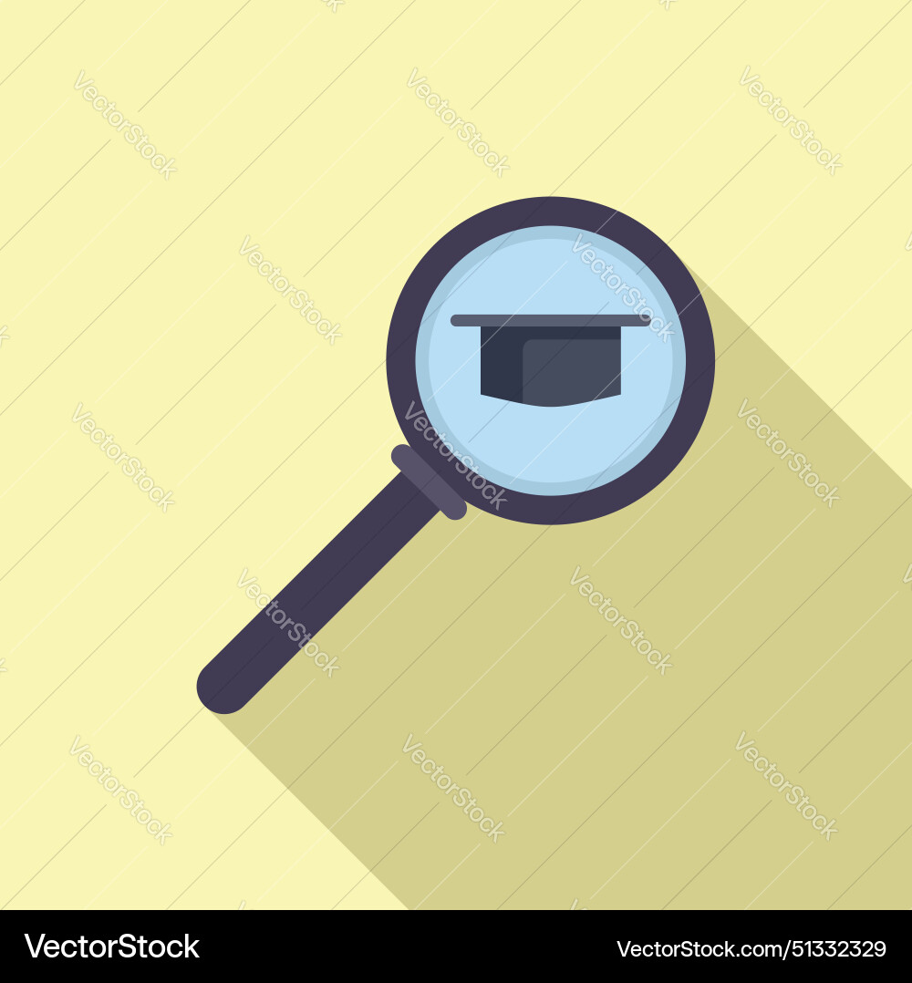 Education search concept with magnifying glass Vector Image