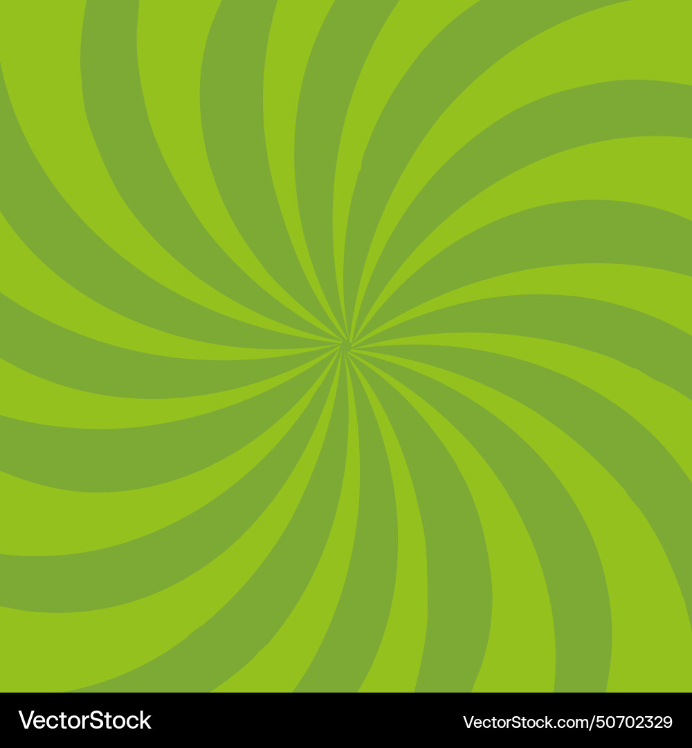 Green spiral vortex background with radial Vector Image