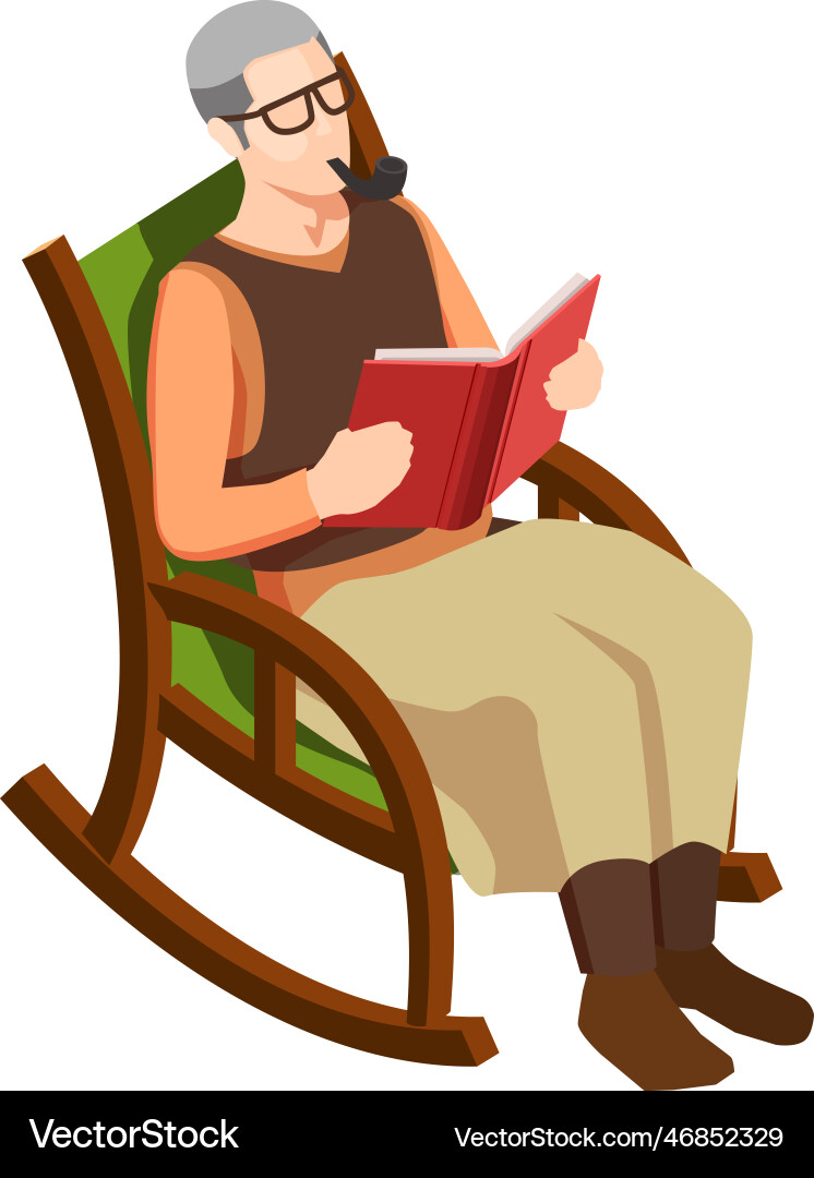 Isometric elderly man Royalty Free Vector Image