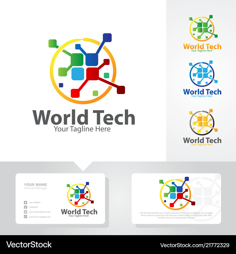 Modern Tech Logo Concepts Royalty Free Vector Image