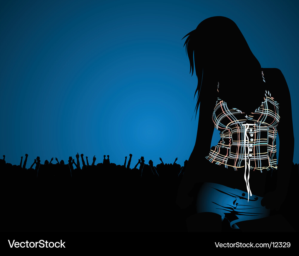 Rave Dancer Silhouette Royalty Free Vector Image
