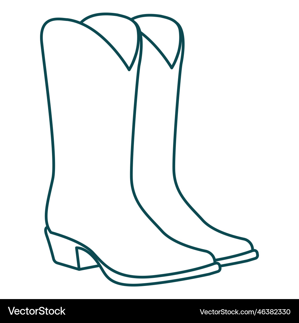 Blue Cowboy Boots Royalty Free Vector Image - VectorStock