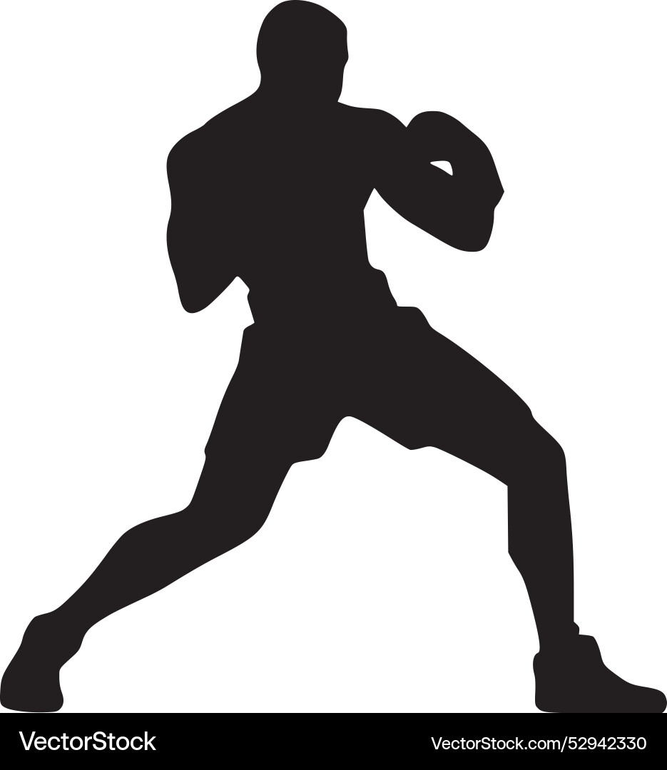 Boxing - black and white Royalty Free Vector Image