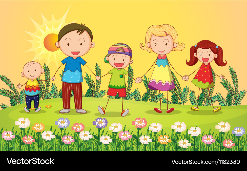 Cartoon smiling kids Royalty Free Vector Image