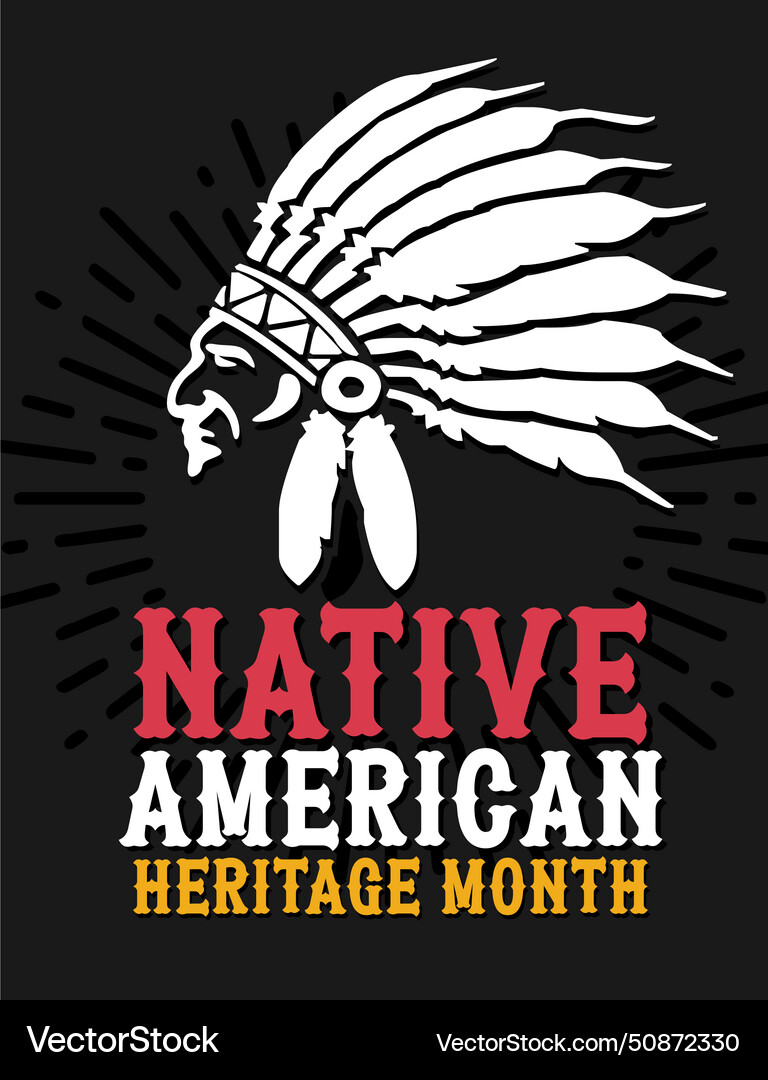 Celebrating native american heritage month Vector Image
