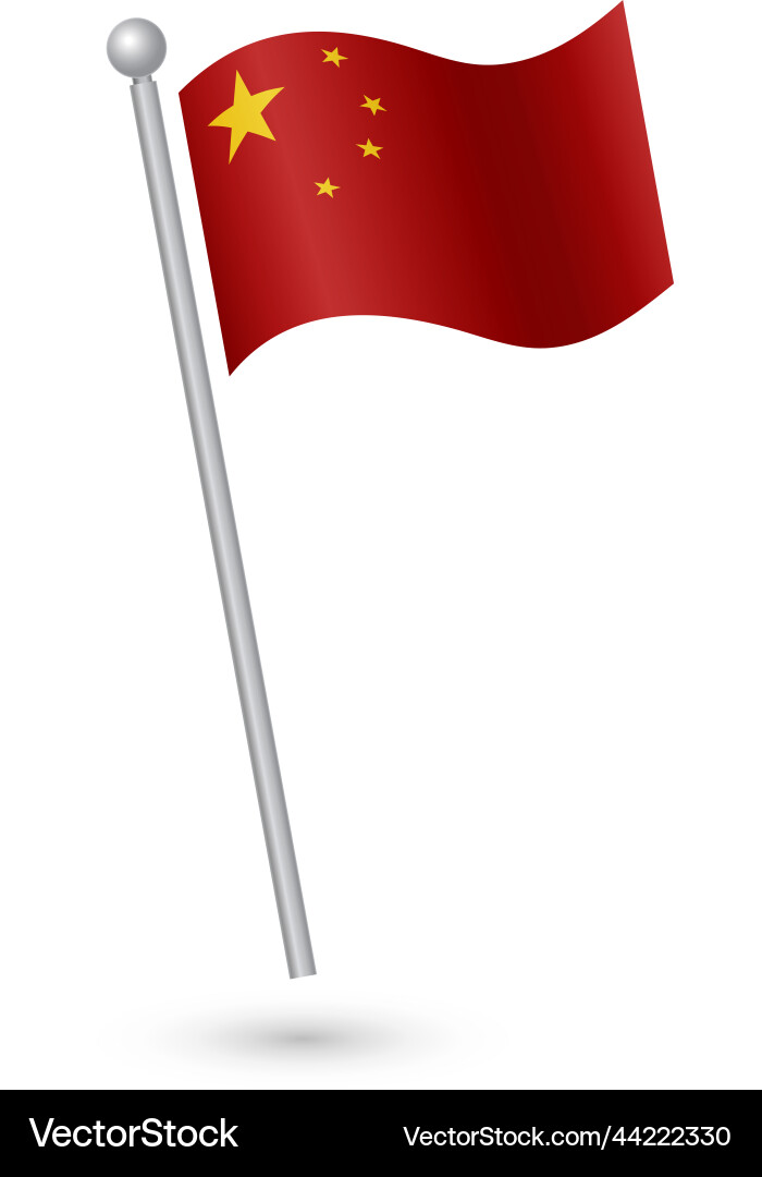 China flag Royalty Free Vector Image - VectorStock