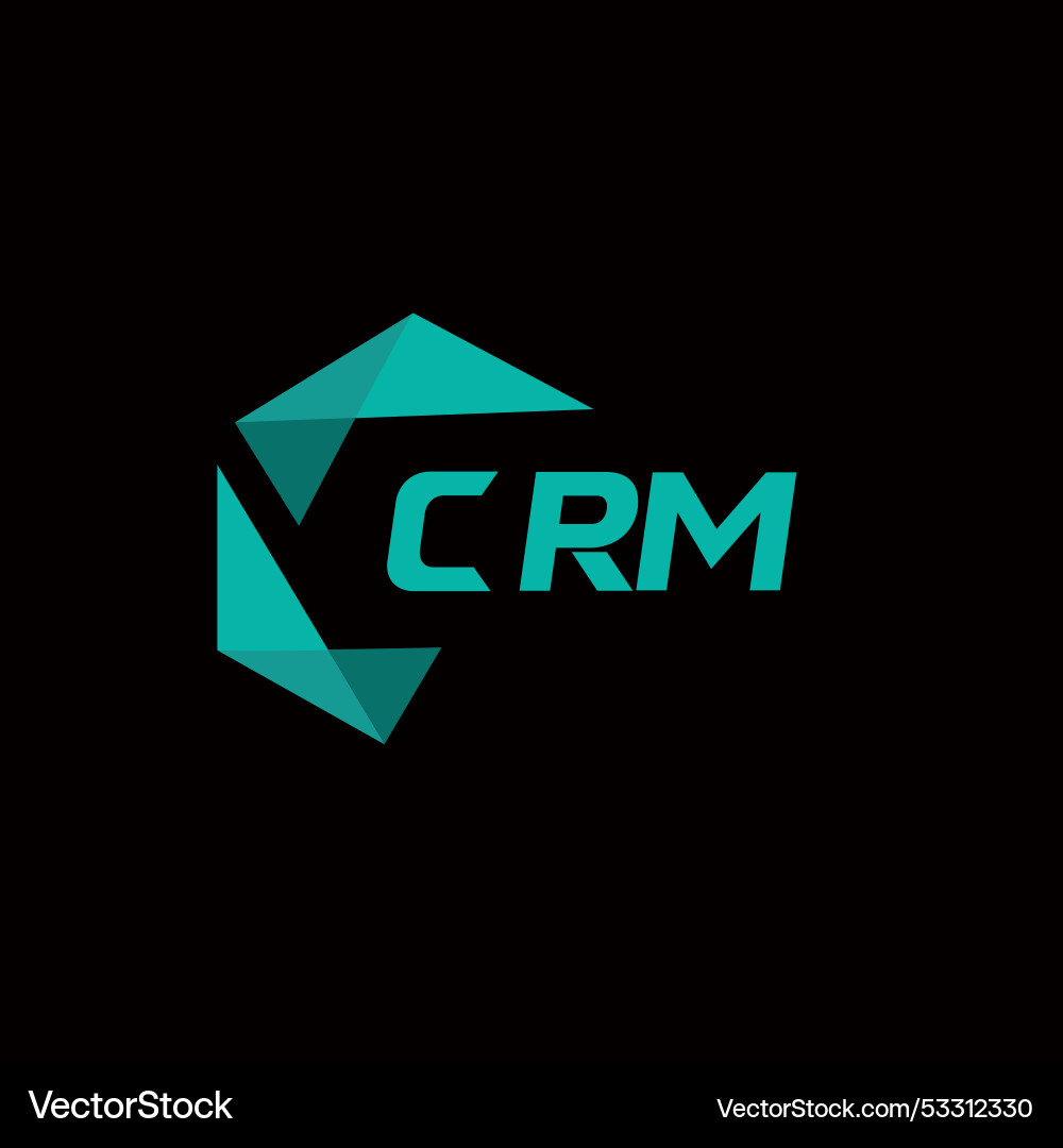 Crm Creative Minimalist Letter Logo Unique Vector Image