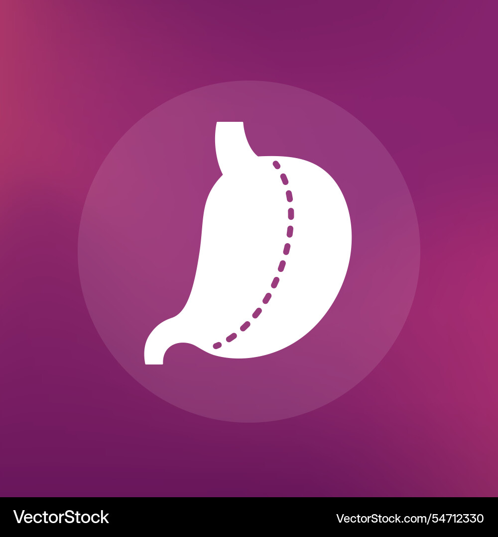 Gastric sleeve icon gastrectomy Royalty Free Vector Image
