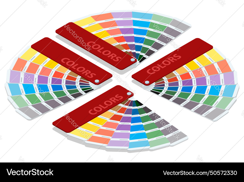 Isometric color guide swatch for designers Vector Image