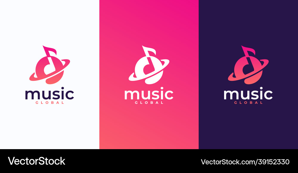 Melodies logo design template Royalty Free Vector Image