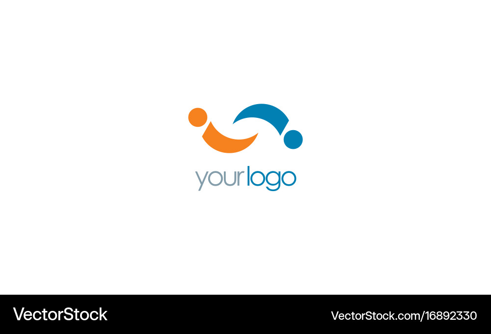 Partner circle logo Royalty Free Vector Image - VectorStock