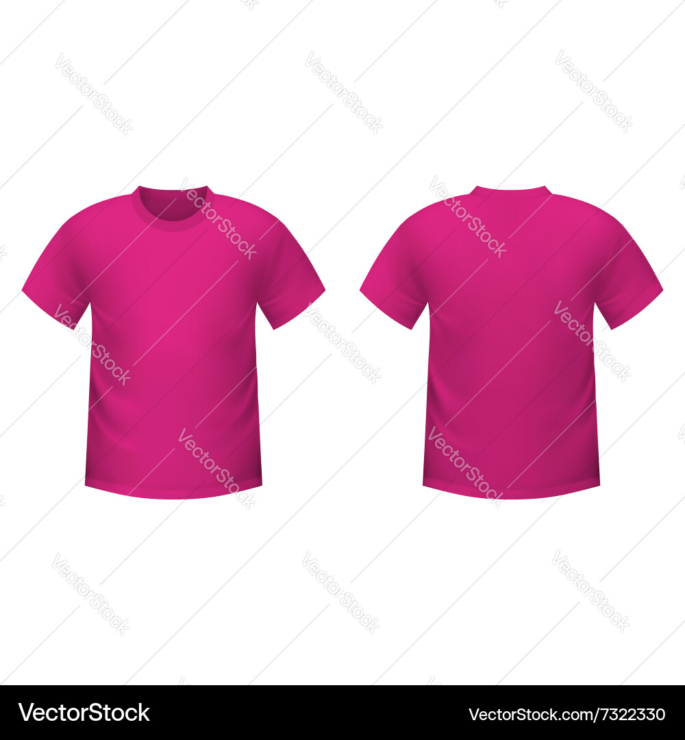 Realistic pink t-shirt Royalty Free Vector Image