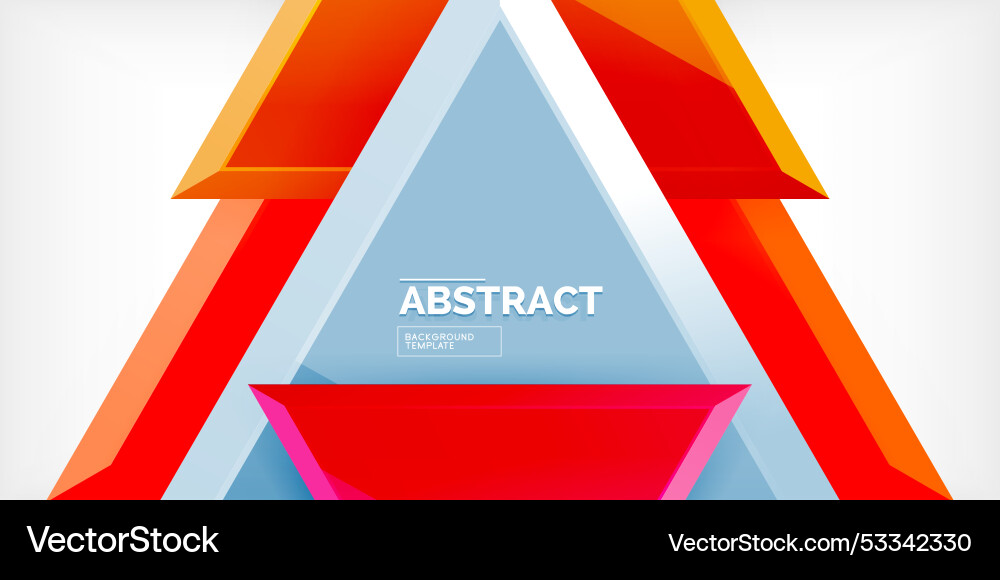 Triangle glass shapes geometric abstract Vector Image