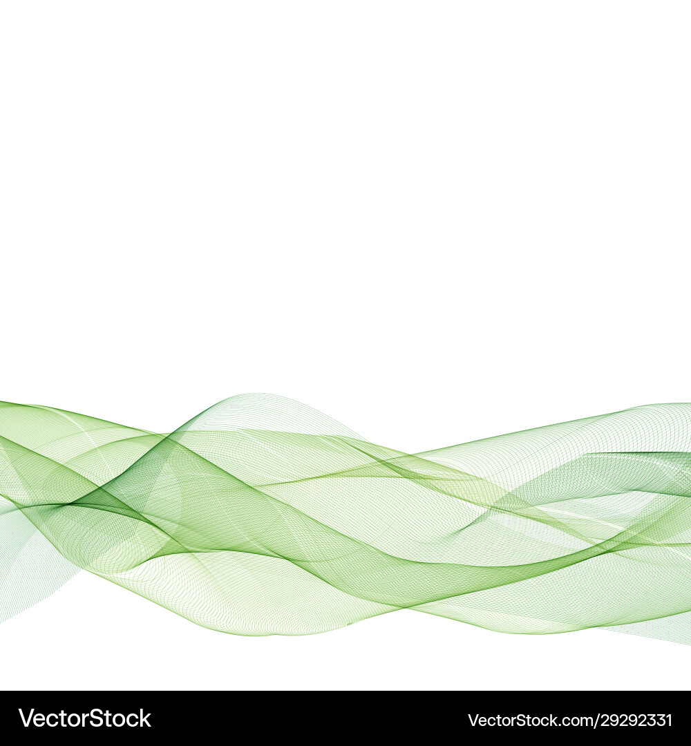 Abstract green wavy lines colorful background Vector Image