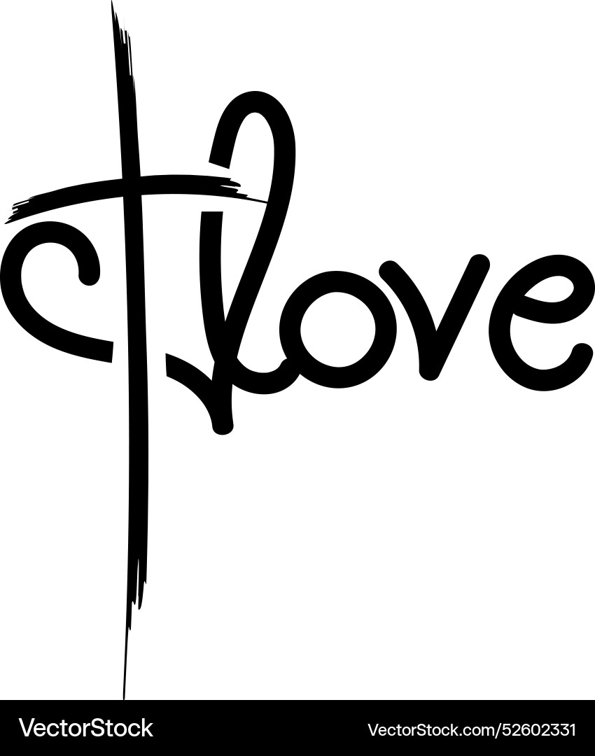 Beautiful christian art tattoo design Royalty Free Vector