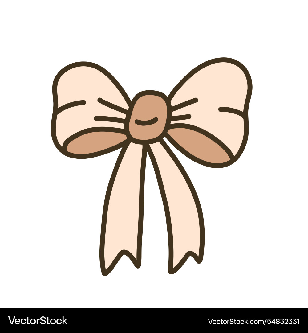 Bow for gift wrapping or as decoration Royalty Free Vector