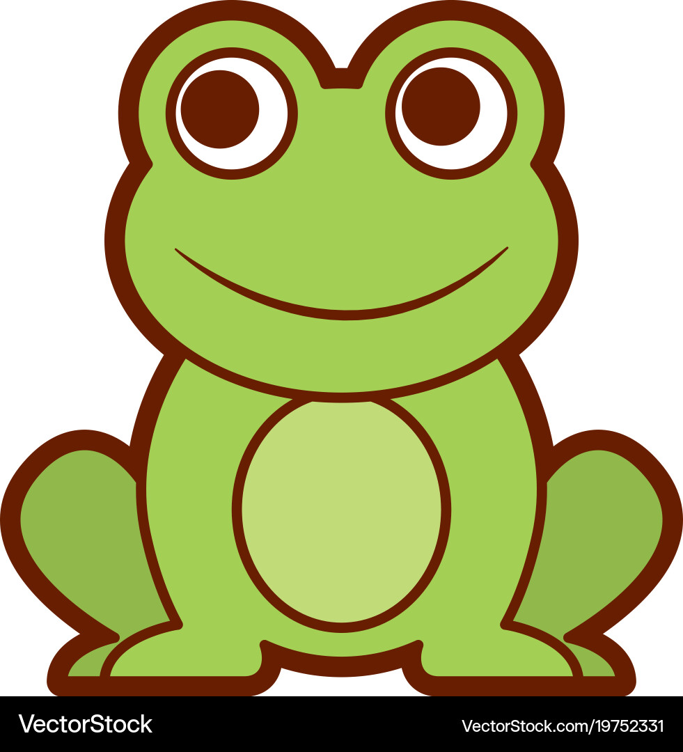 Cute Cartoon Frog (19752331) – Royalty-Free Vector | VectorStock