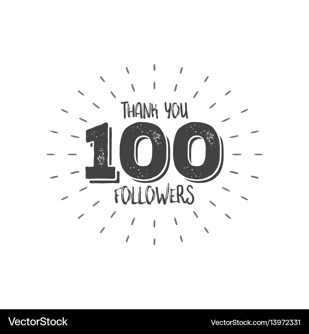 Danke Briefe für Follower Lizenzfreies Vektorbild