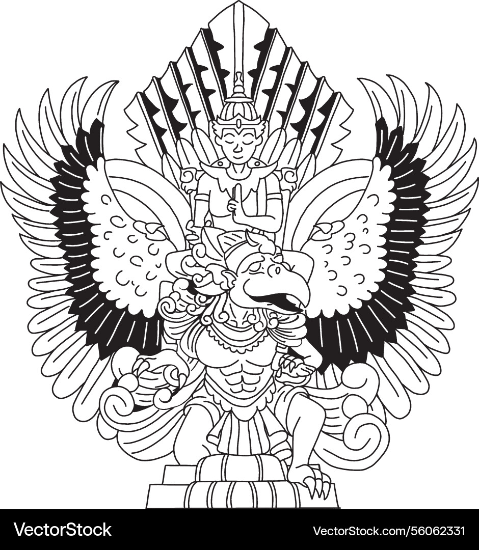 Garuda wisnu kencana gwk Royalty Free Vector Image