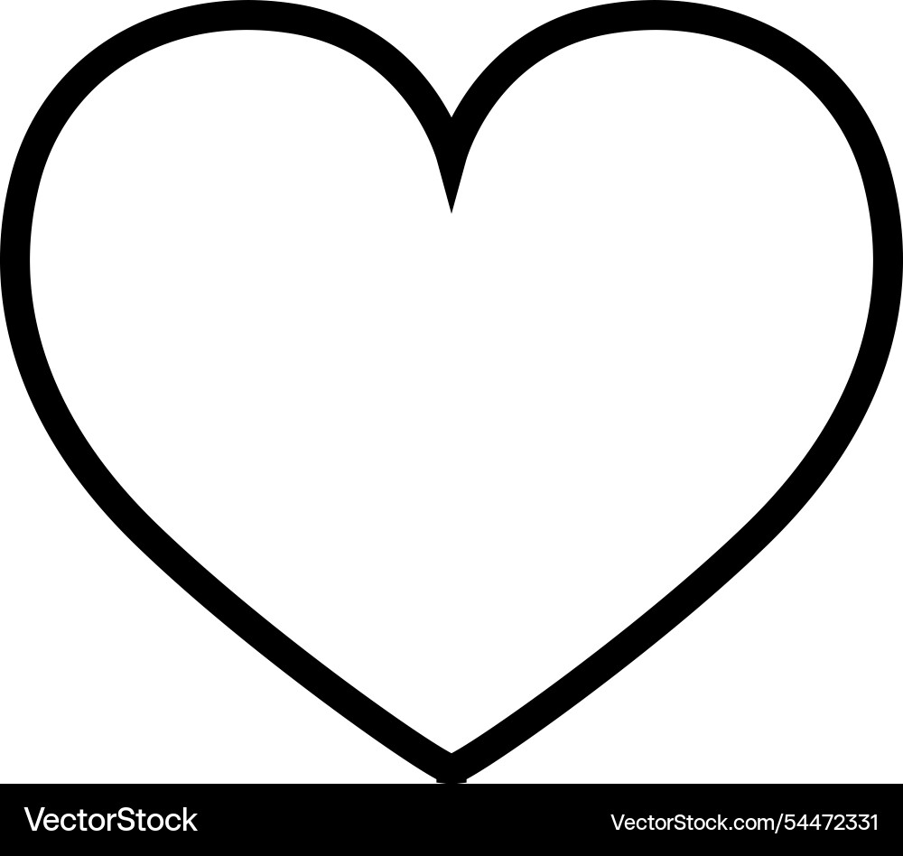 Heart outline icon symbol doodle Royalty Free Vector Image