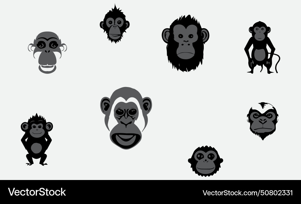 Monkey icon art Royalty Free Vector Image - VectorStock