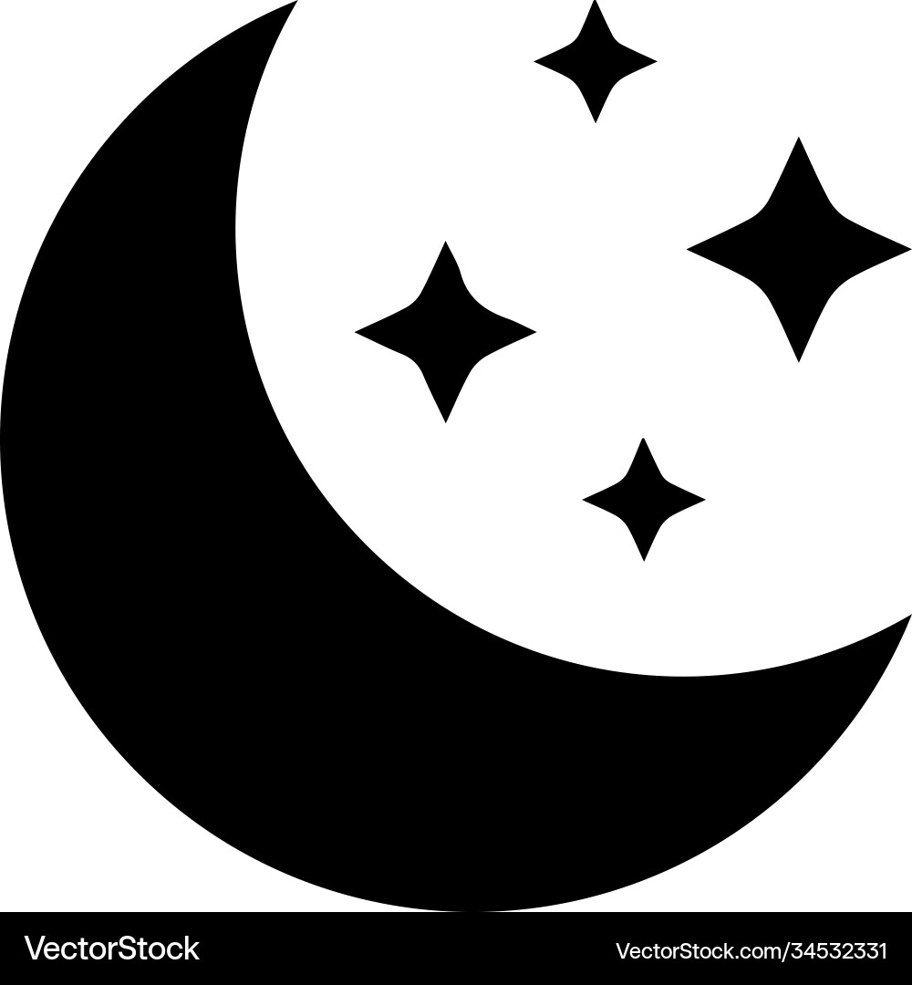 Night mode icon Royalty Free Vector Image - VectorStock