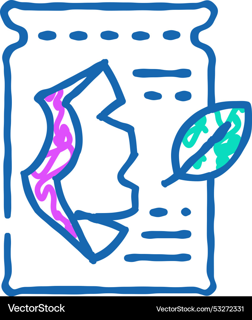 Sheet mask icon doodle Royalty Free Vector Image