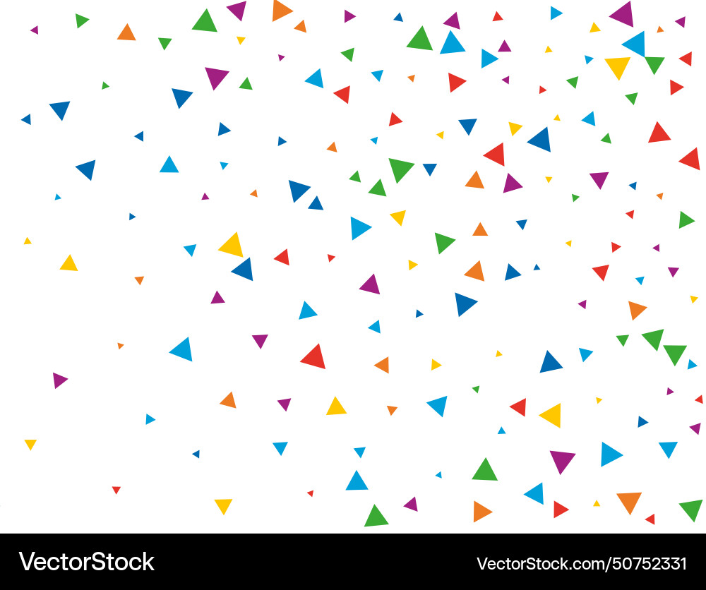 Triangular confetti light rainbow glitter Vector Image