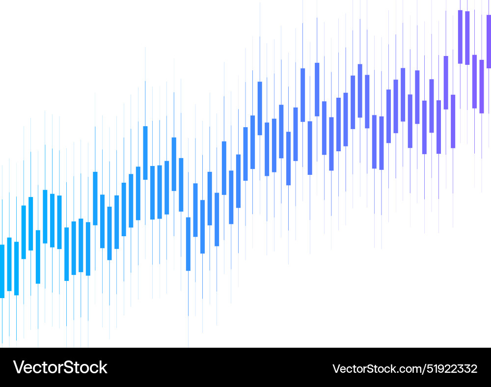 Abstract blue violet growing financial graph chart