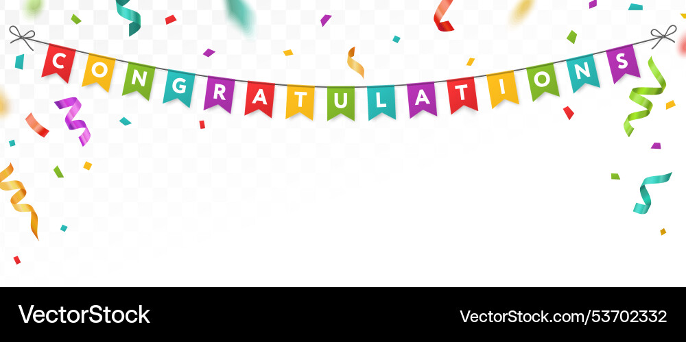 Congratulations card concept typography design Vector Image