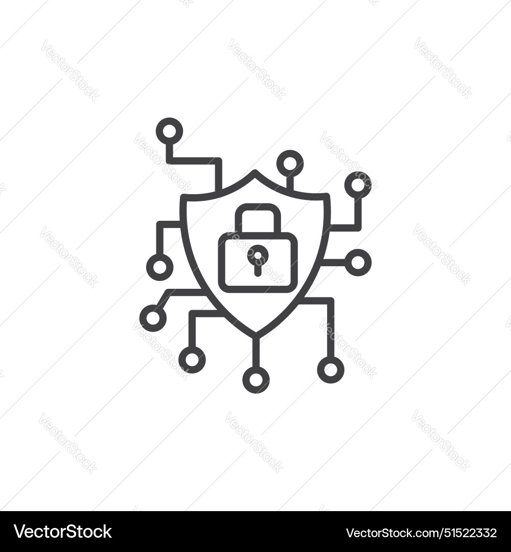 Cyber security icon Royalty Free Vector Image - VectorStock