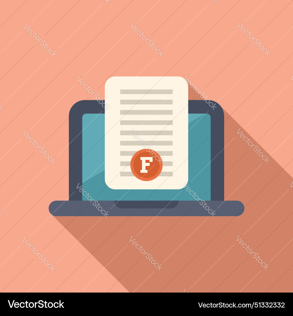 Failed online exam concept Royalty Free Vector Image