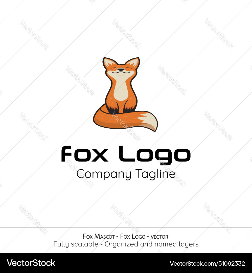Fox mascot logo Royalty Free Vector Image - VectorStock