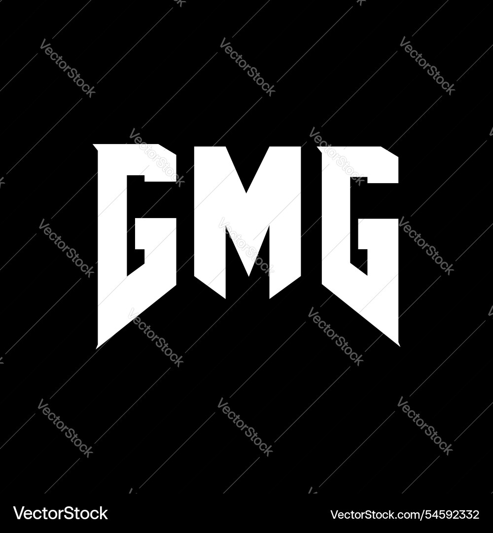 Gmg letter logo design for technology company Vector Image